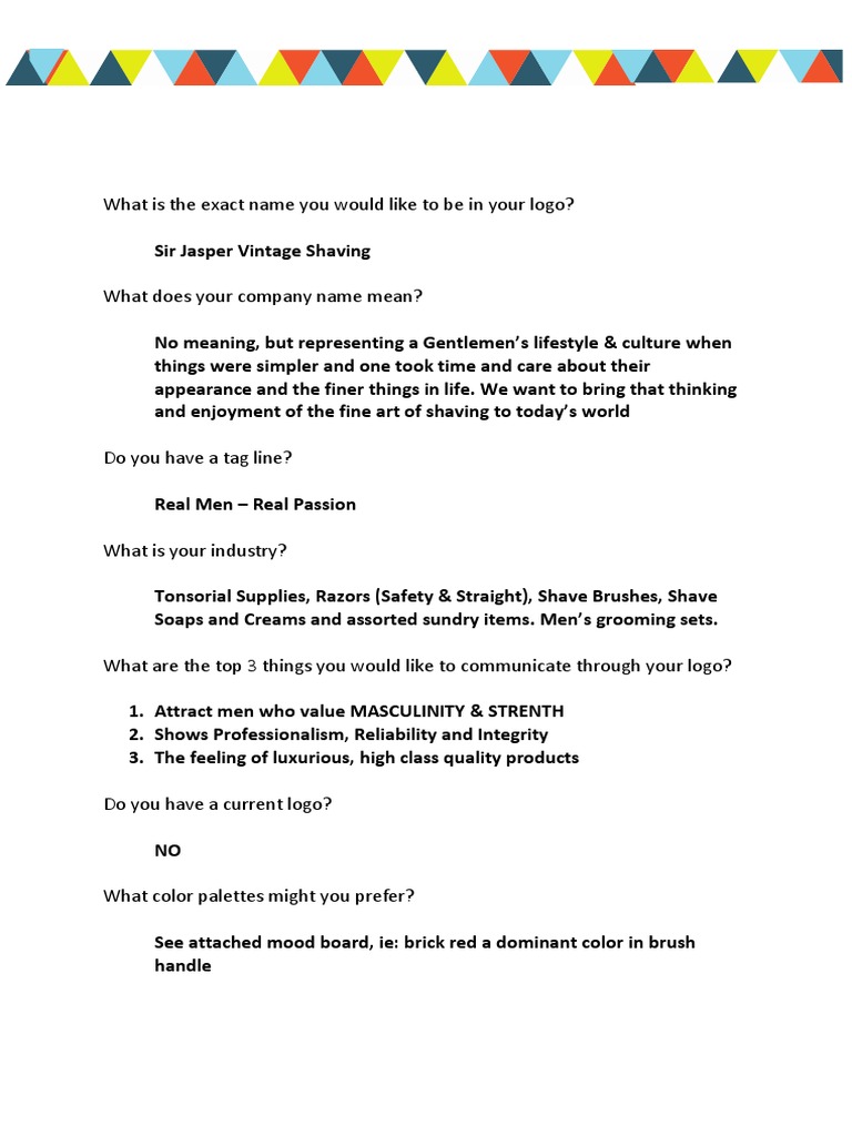 Logo Design Creative Brief | PDF