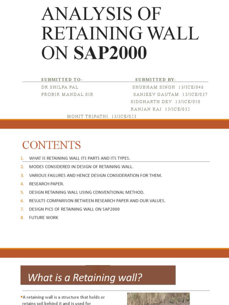 Analysis of Retaining Wall On Sap 2000 | PDF | Civil Engineering ...