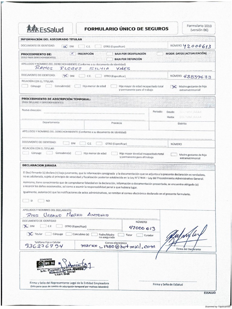 FORMULARIO 1010 (Versión 06) | PDF