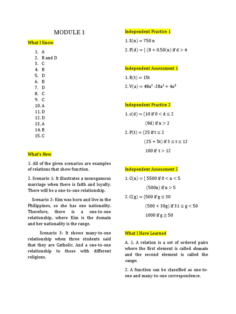 Gen Math Module1 8 | PDF | Exponentiation | Polynomial