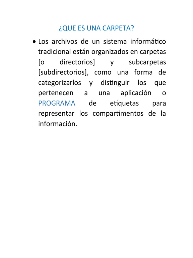 Que Es Una Carpeta | PDF