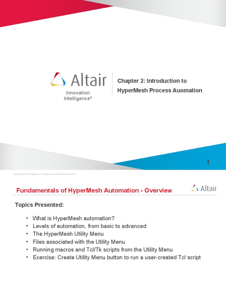 Chapter 2: Introduction To Hypermesh Process Auomation: Innovation Intelligence | Download Free ...