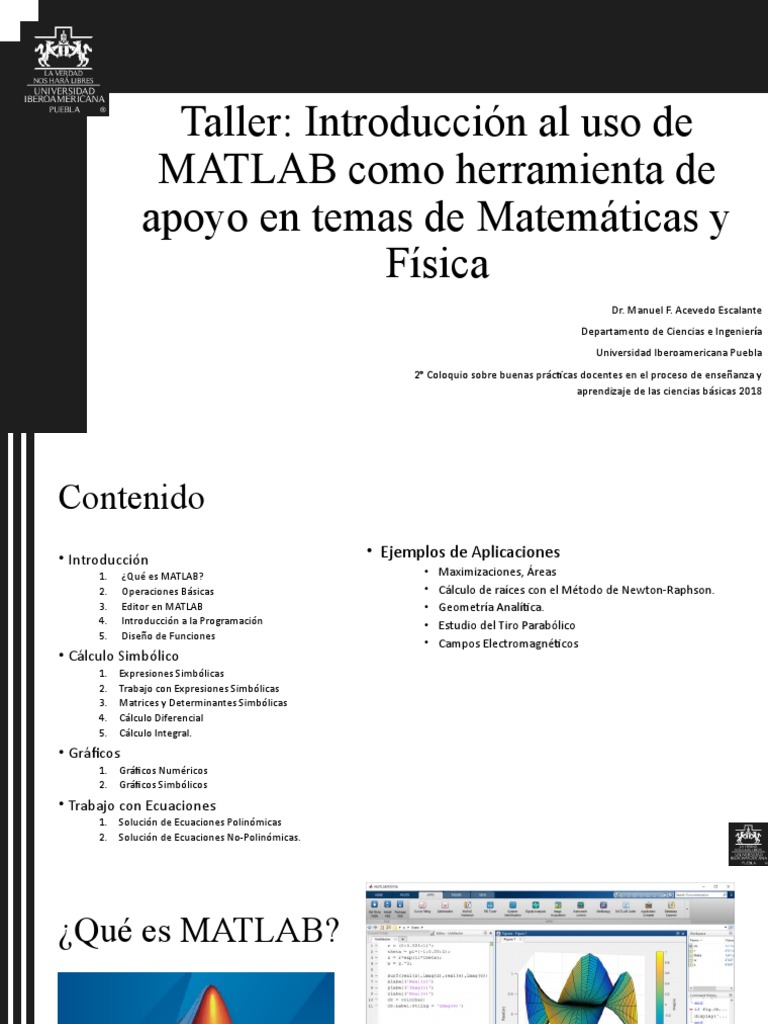 Taller - MATLAB | PDF | Matlab | Matriz (Matemáticas)