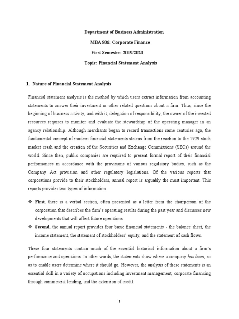 Financial Statement Analysis 2019 | PDF | Price–Earnings Ratio | Equity ...