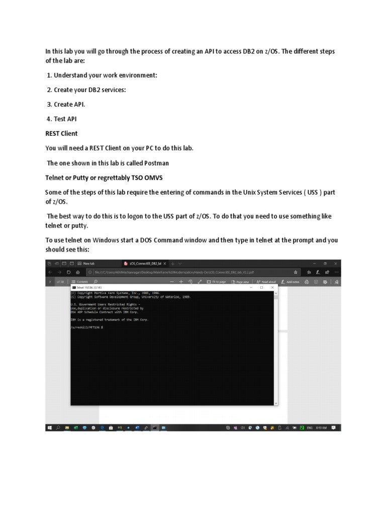 zOS ConnectEE DB2 Lab-06682k | PDF | Json | Password