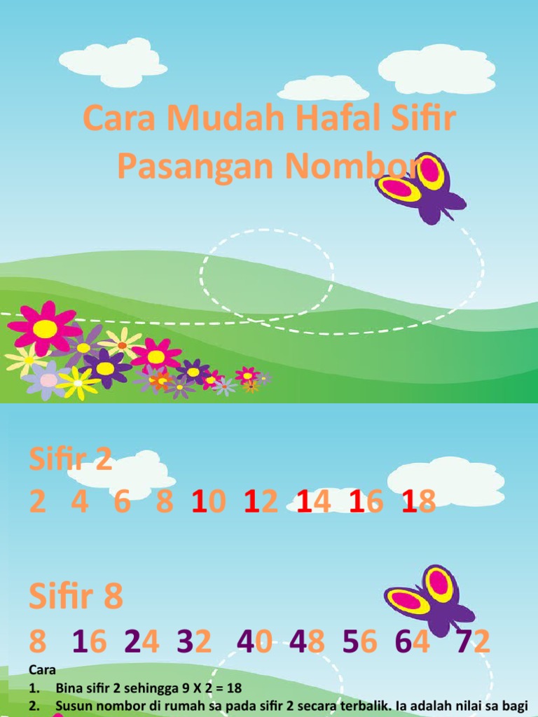 3.cara Mudah Hafal Sifir Pasangan Nombor | PDF