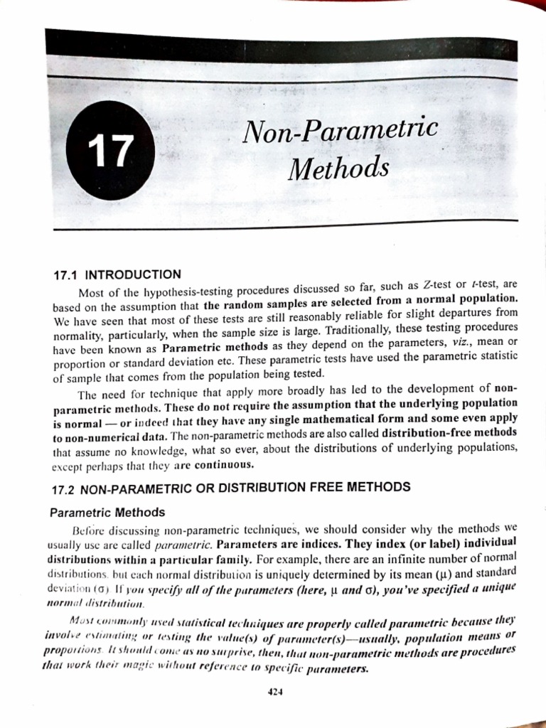 Non Parametric Method | PDF