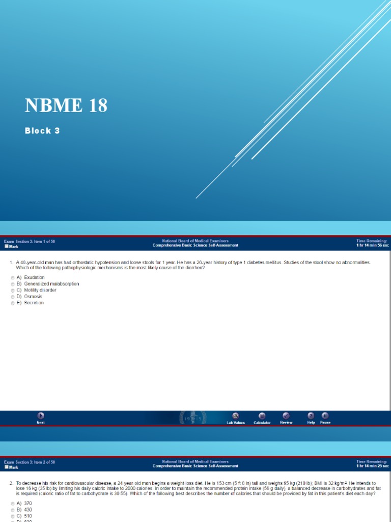NBME 18 Block 3 Overview | PDF
