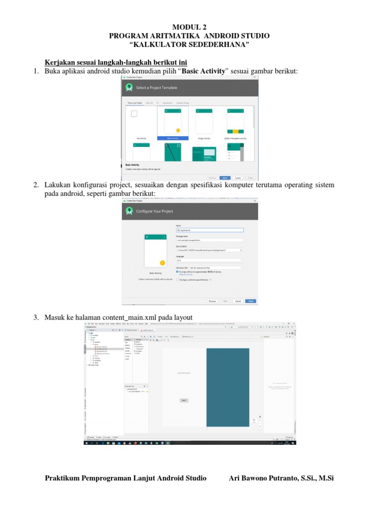 Modul 2 Aplikasi Aritmatika Android Studio | PDF