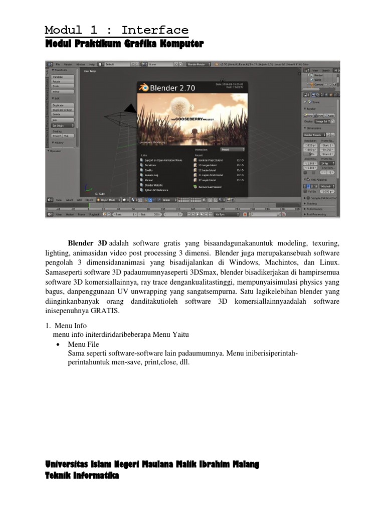 Modul-Praktikum 3D Blender | PDF