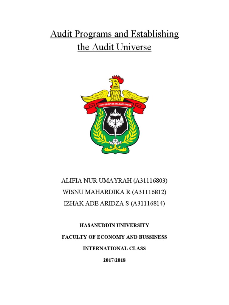 Audit Programs and Establishing The Audit Universe | PDF | Internal ...