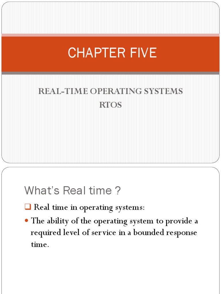 Chapter Five: Real-Time Operating Systems Rtos | PDF | Scheduling (Computing) | Real Time Computing