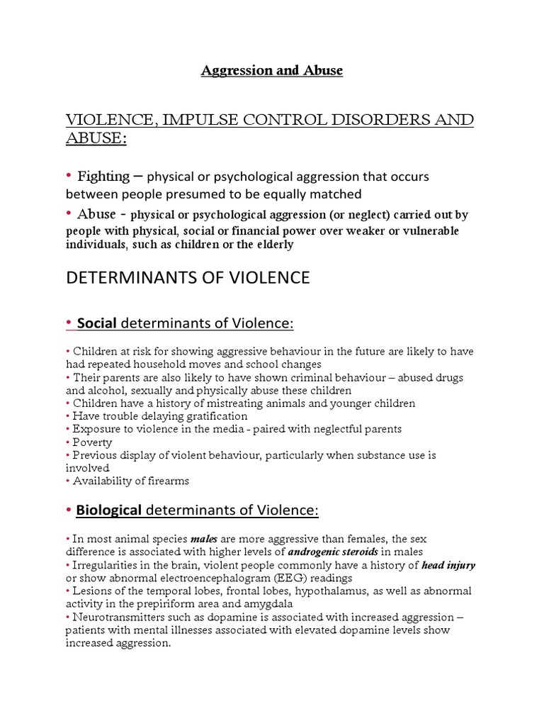 Aggression and Abuse | PDF | Rape | Domestic Violence
