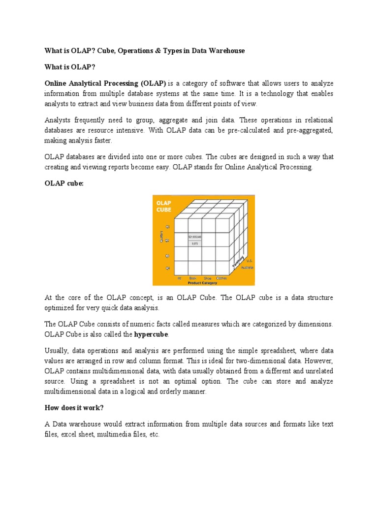 What Is OLAP | PDF | Computer Data | Application Software