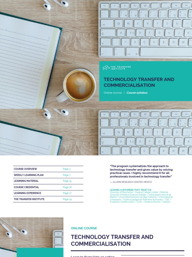 Technology Transfer and Commercialisation: Online Course - Course ...