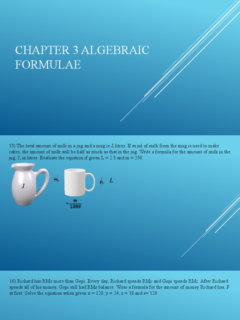 CHAPTER 3 Algebraic Formulae | PDF