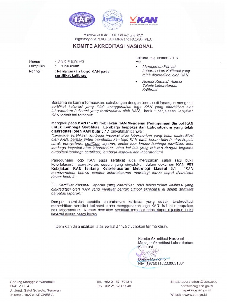 Penggunaan Simbol Akreditasi KAN | PDF