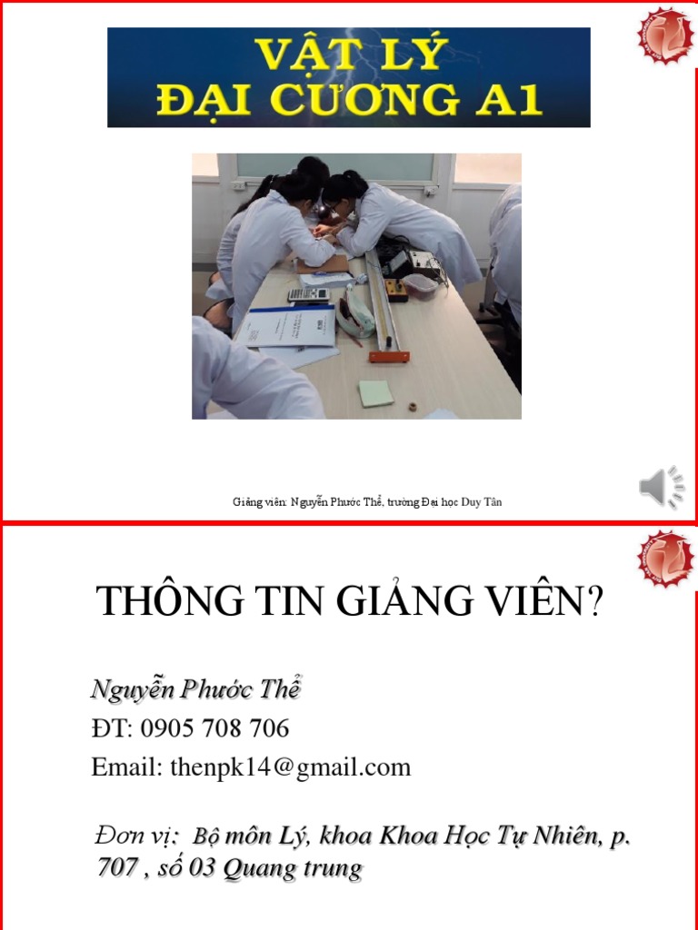 Phy+101+ +Vat+Ly+Dai+Cuong+A1+ +2020S+ +Lecture+Slides+ +2 | PDF