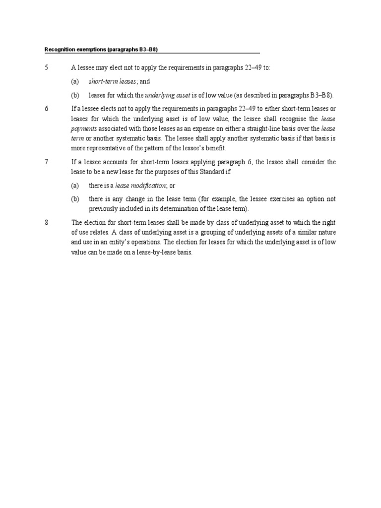 IFRS 16 Recognition and Exemptions | PDF