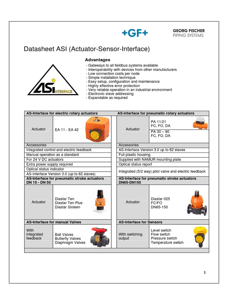 ASI Datasheet English | PDF | Actuator | Equipment