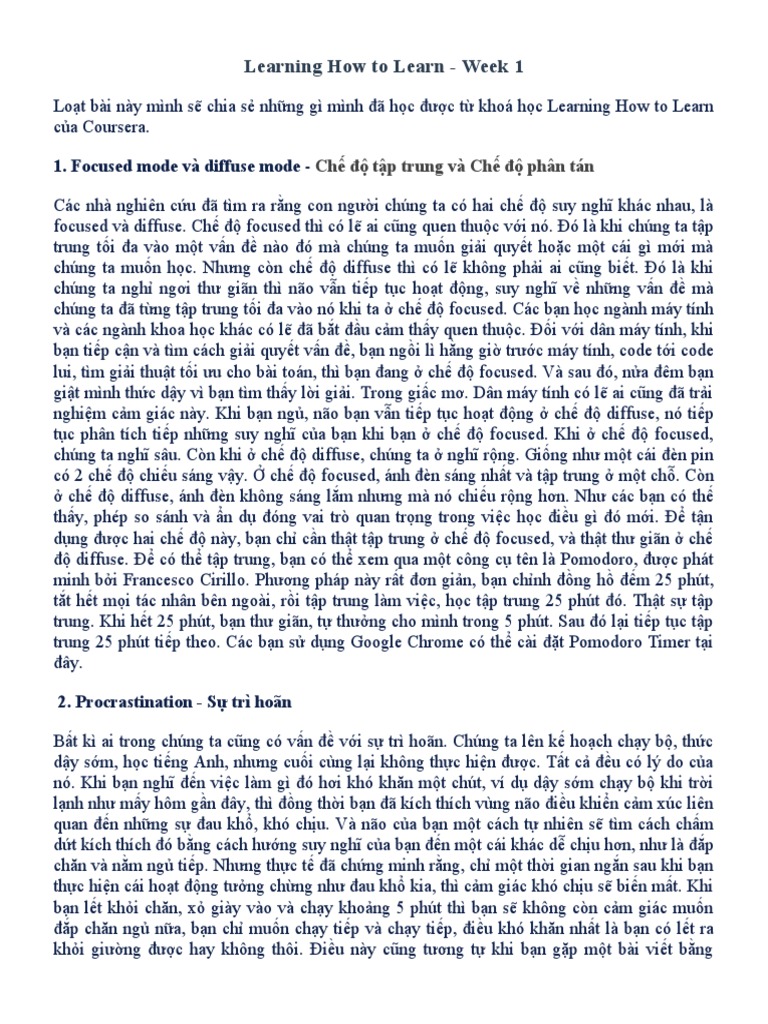 Learning How To Learn | PDF