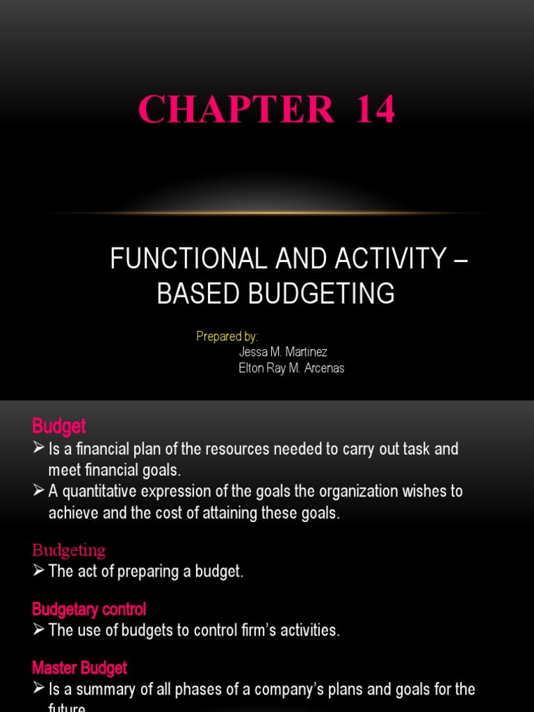 Chapter 14 Budget Guide | PDF | Cost Of Goods Sold | Budget