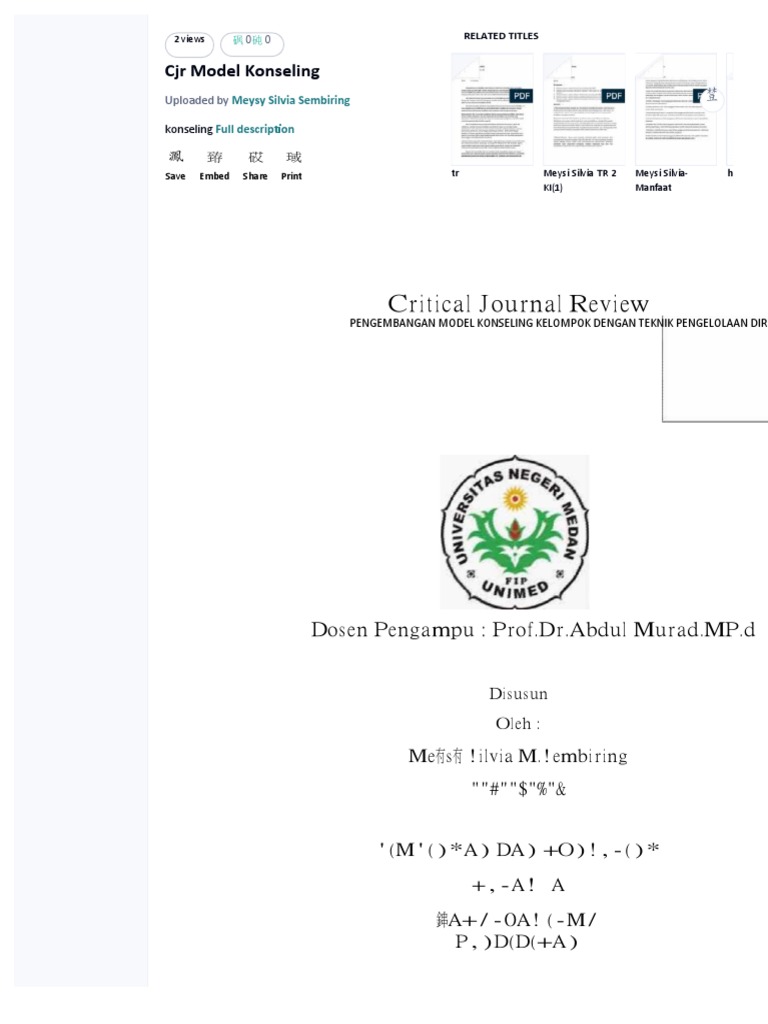 PDF CJR Model Konseling | PDF