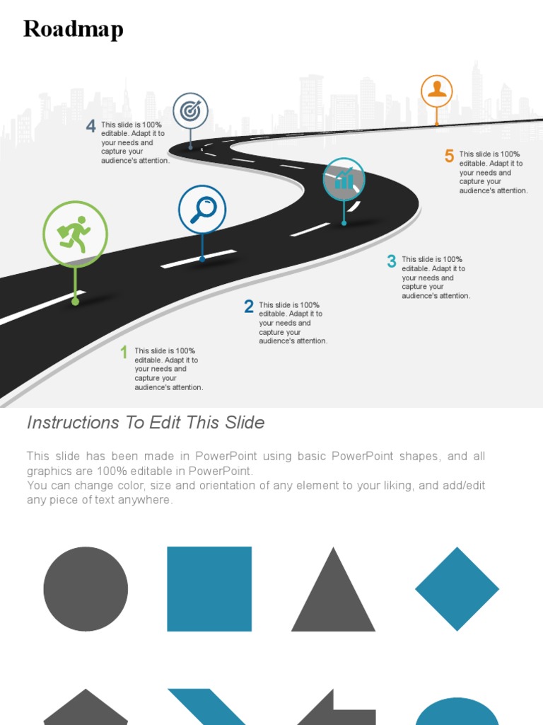Roadmap Free PowerPoint Slide | PDF | Icon (Computing) | Microsoft ...