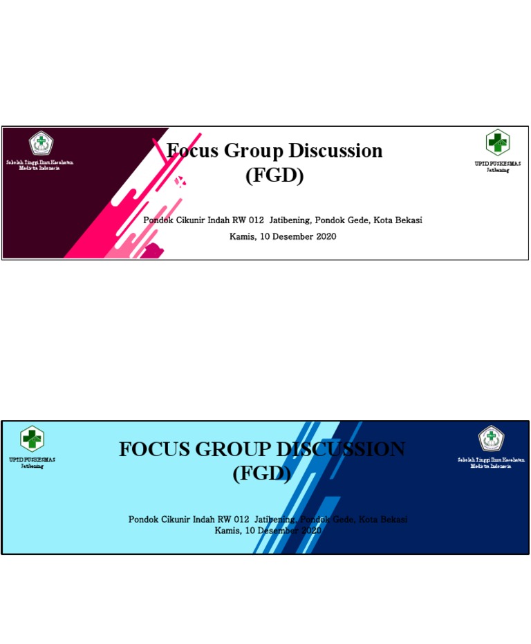 Contoh Banner FGD Puskesmas Jatibening | PDF