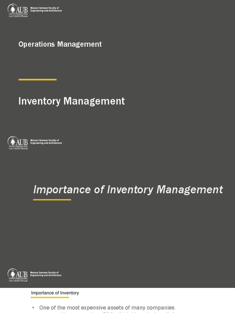 Inventory Management | PDF | Inventory | Standard Deviation