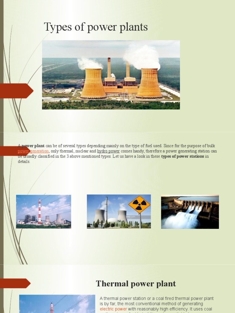 Types of Power Plants | PDF | Power Station | Coal