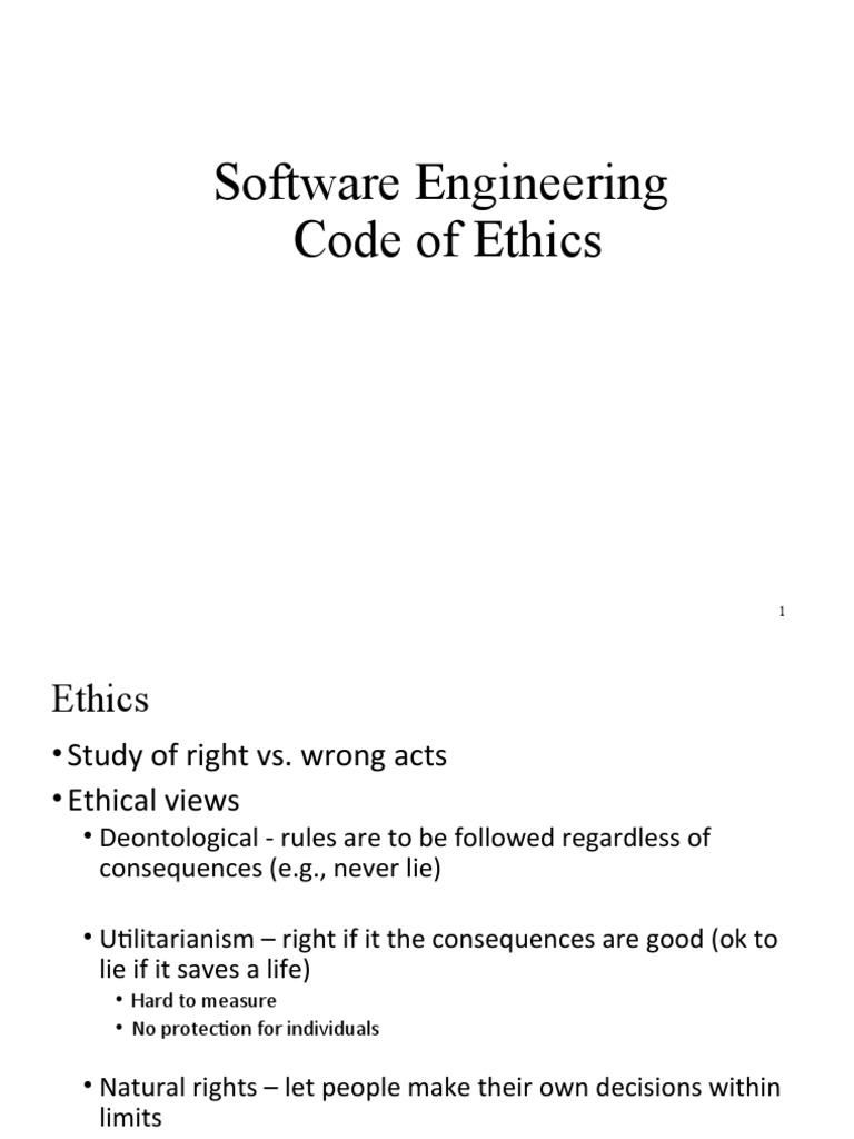 Software Engineering Code of Ethics | PDF | Engineer | Software