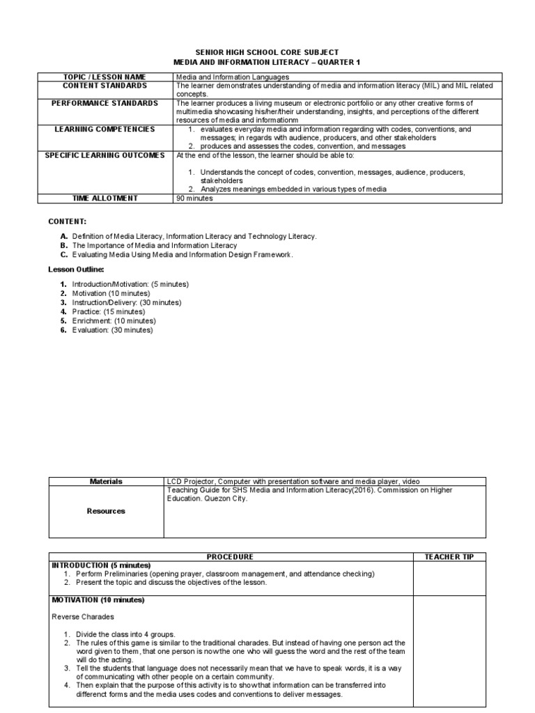 Teaching Guide 1 | PDF | Information Literacy | Information