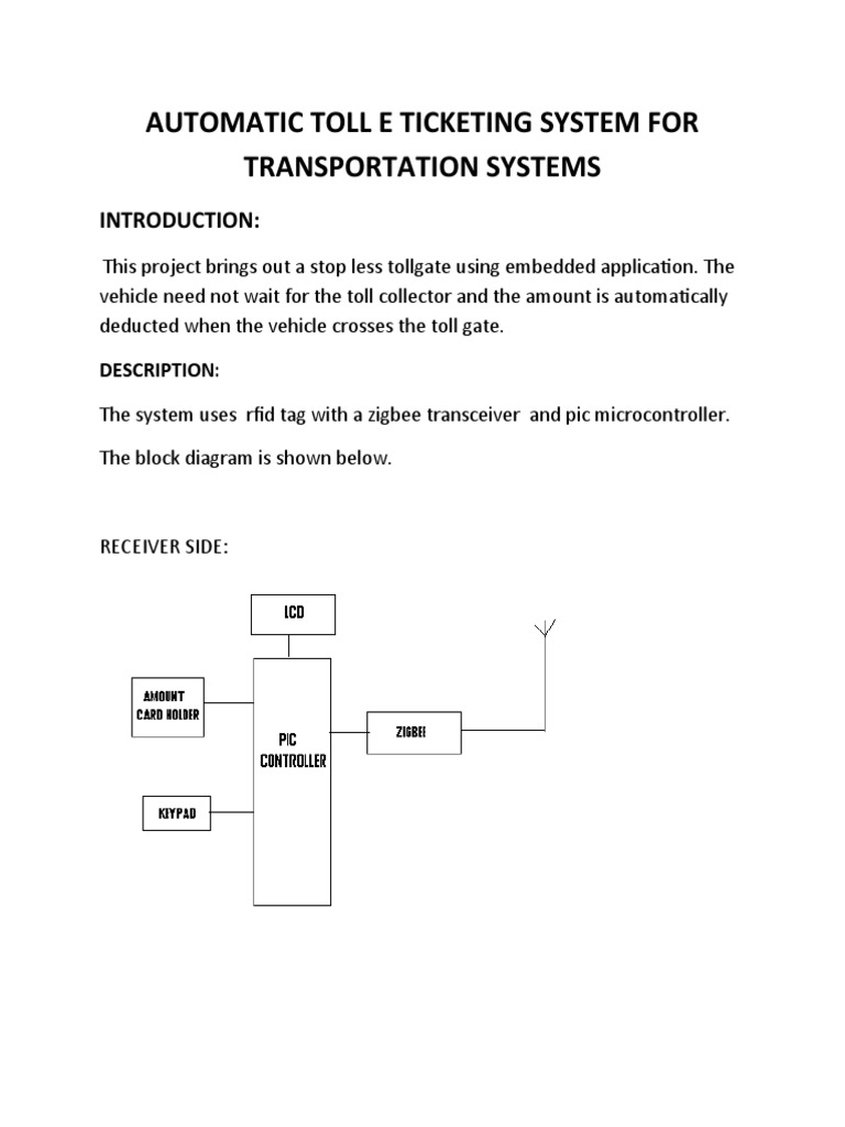 Automatic Toll E-Tagging System | PDF