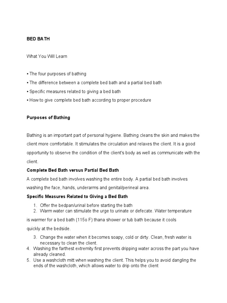 BED BATH Word Shortcut 20118 | PDF | Bathing | Hygiene