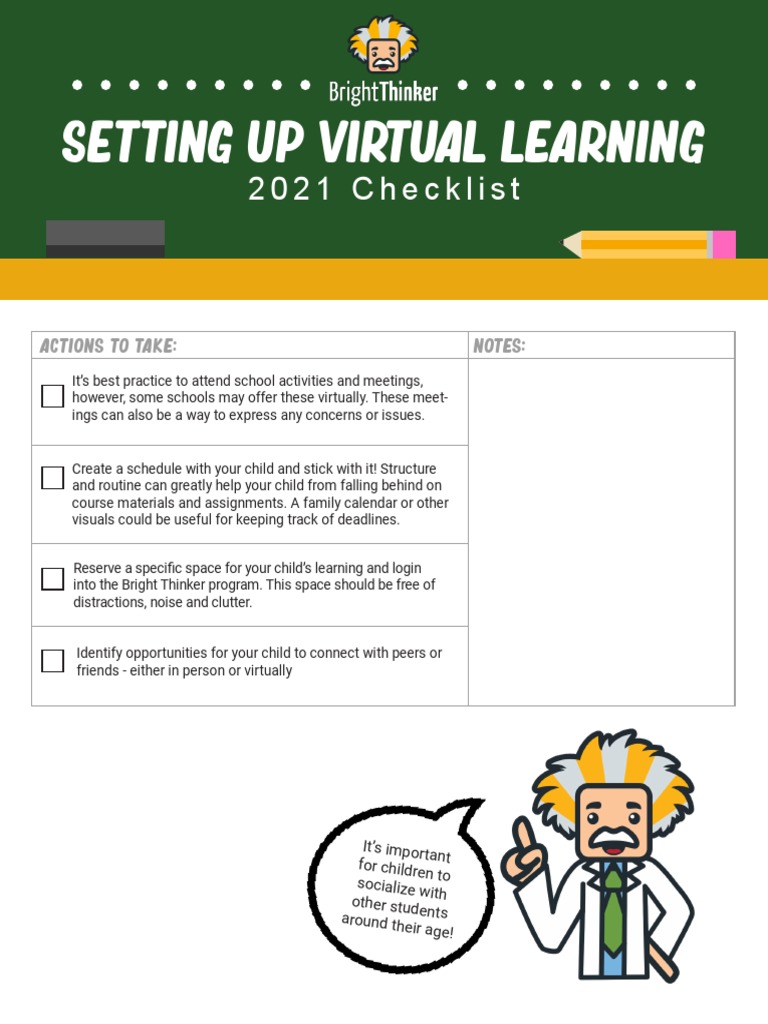 Setting Up Virtual Learning Checklist | PDF | Social Science