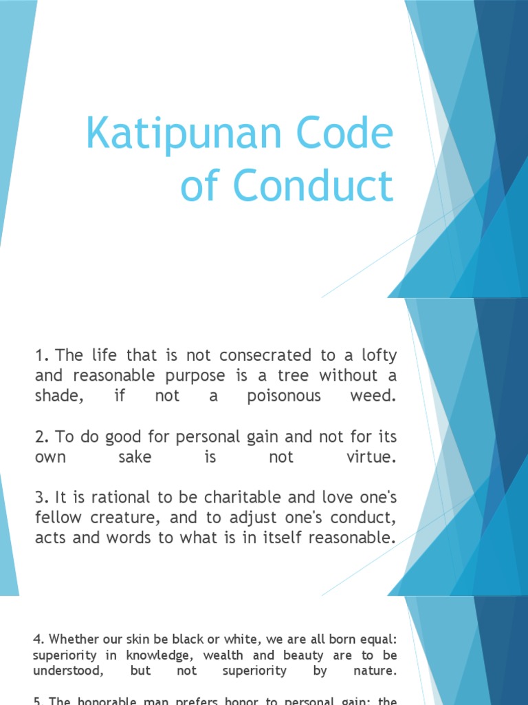 Katipunan Code of Conduct | PDF