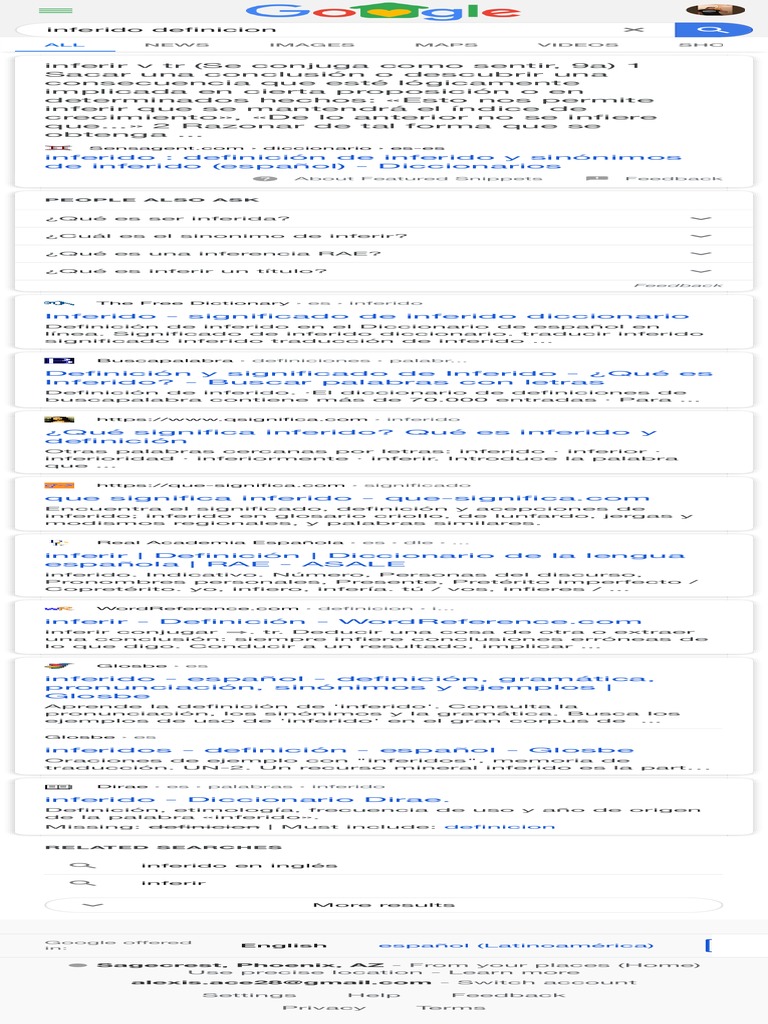 Inferido Definicion - Google Search | PDF | Diccionario | Mecánica del ...