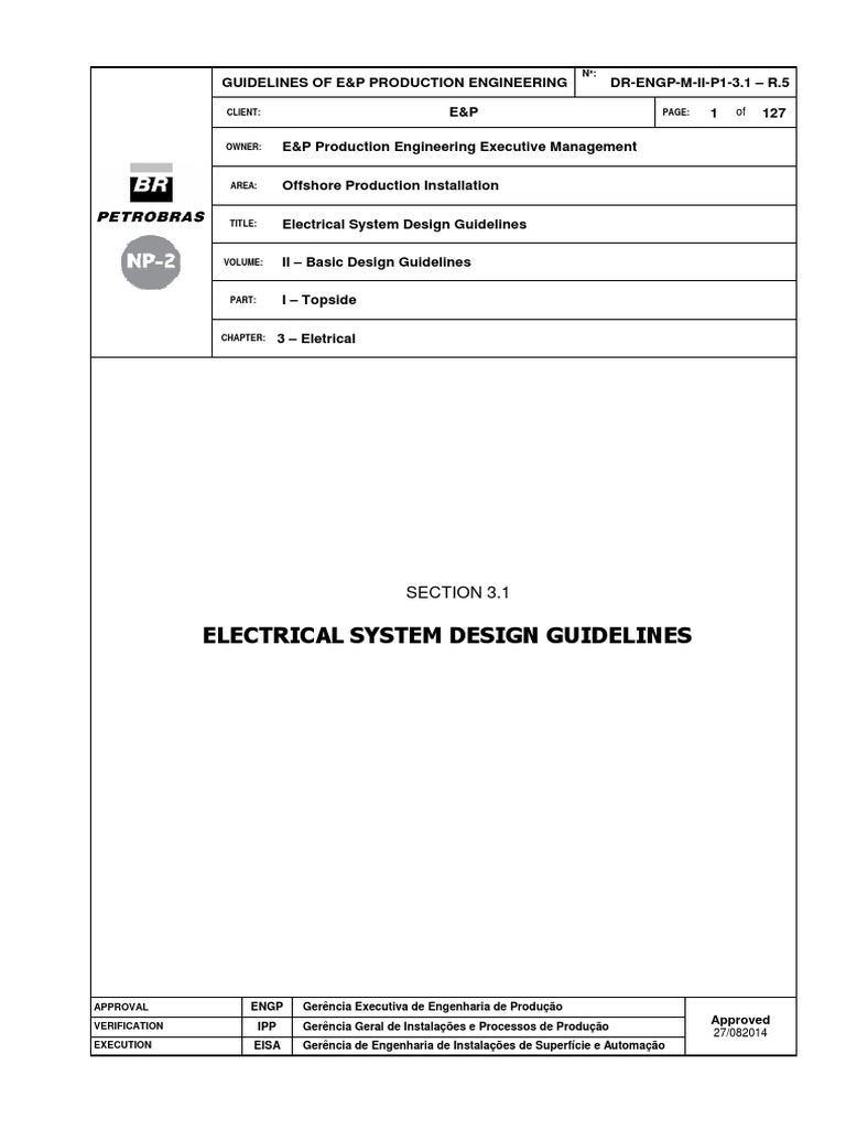 Electrical System Design Guidelines | PDF | Electric Generator | Power ...