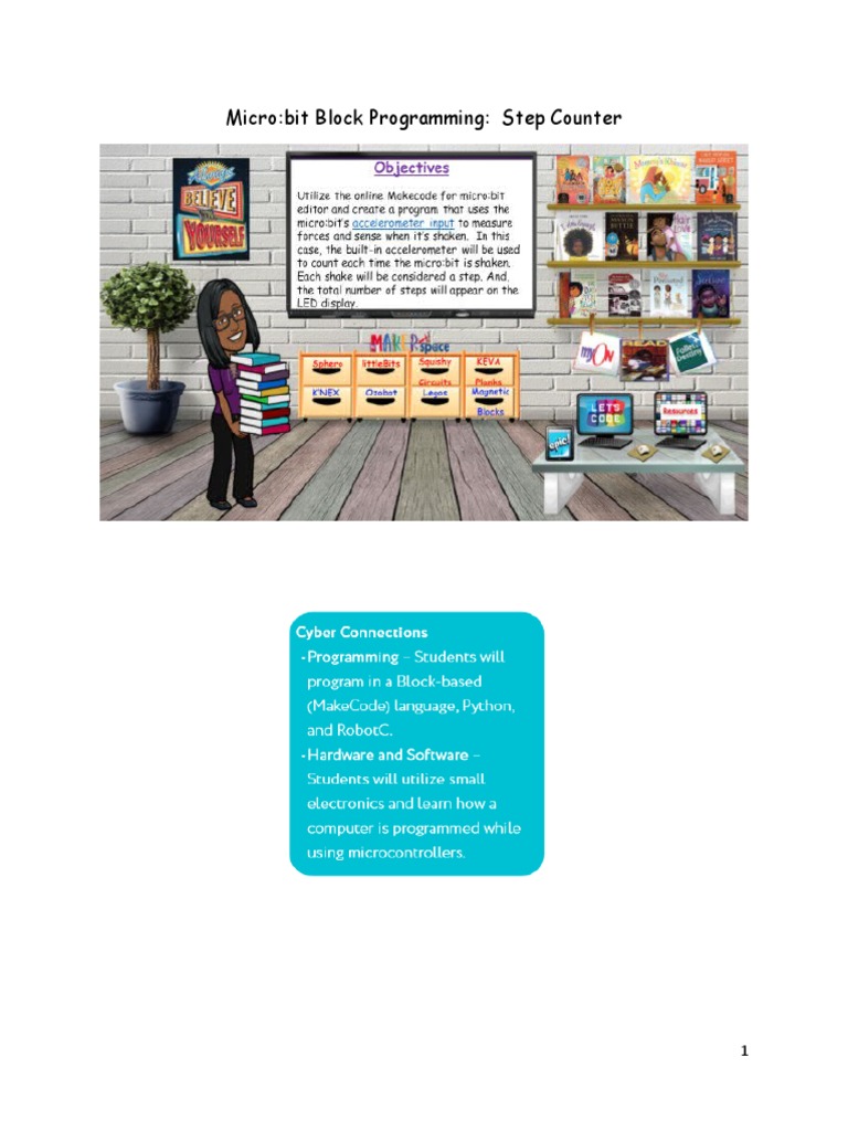 Microbit Block Programming Step Counter Cf Pdf Bit Computer File