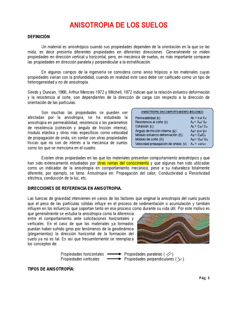 Anisotropia | PDF | Permeabilidad (Ciencias de la Tierra) | Anisotropía