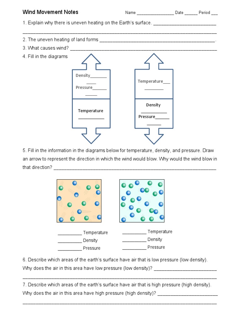 Wind Movement Notes: Temperature - Density - Pressure | PDF | Wound ...