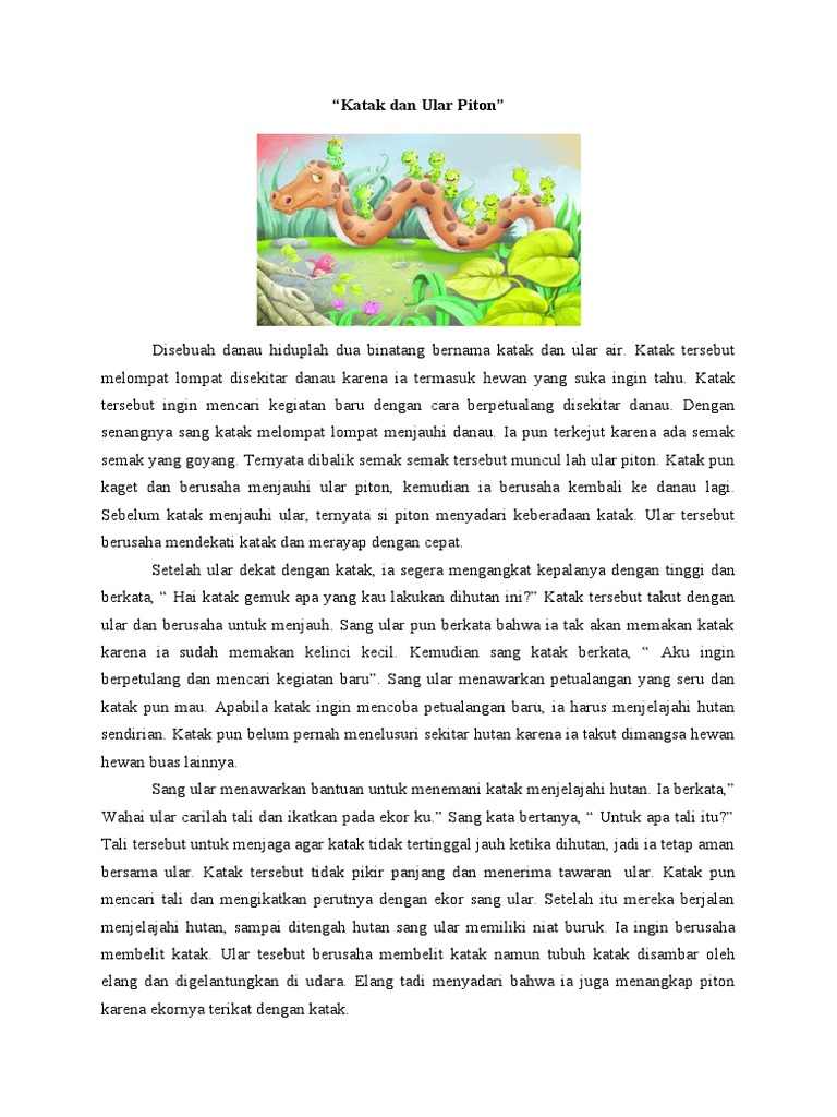 Contoh Teks Fabel | PDF