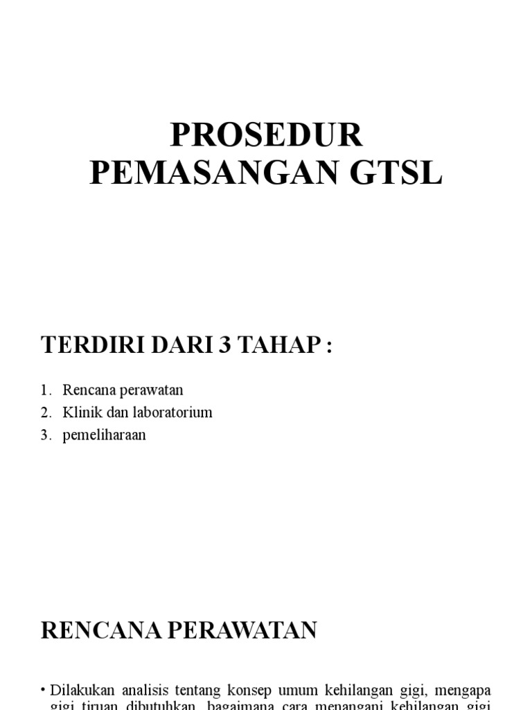Prosedur Pemasangan GTSL | PDF