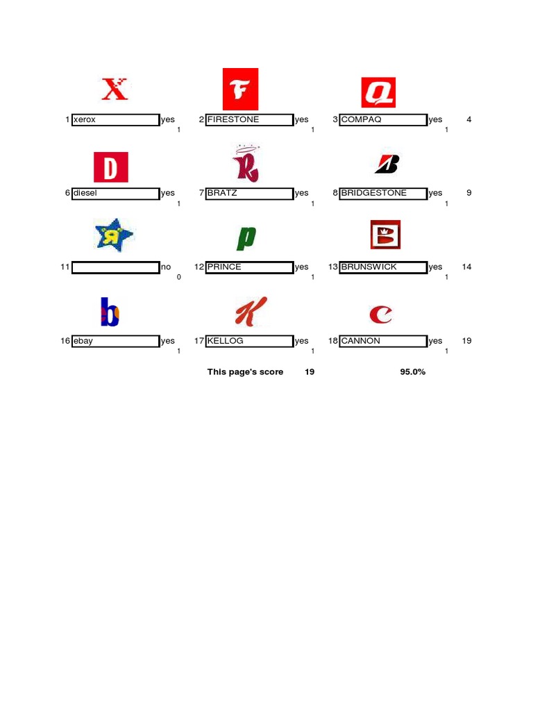 Logo Quiz Answers and Solutions | PDF | Business