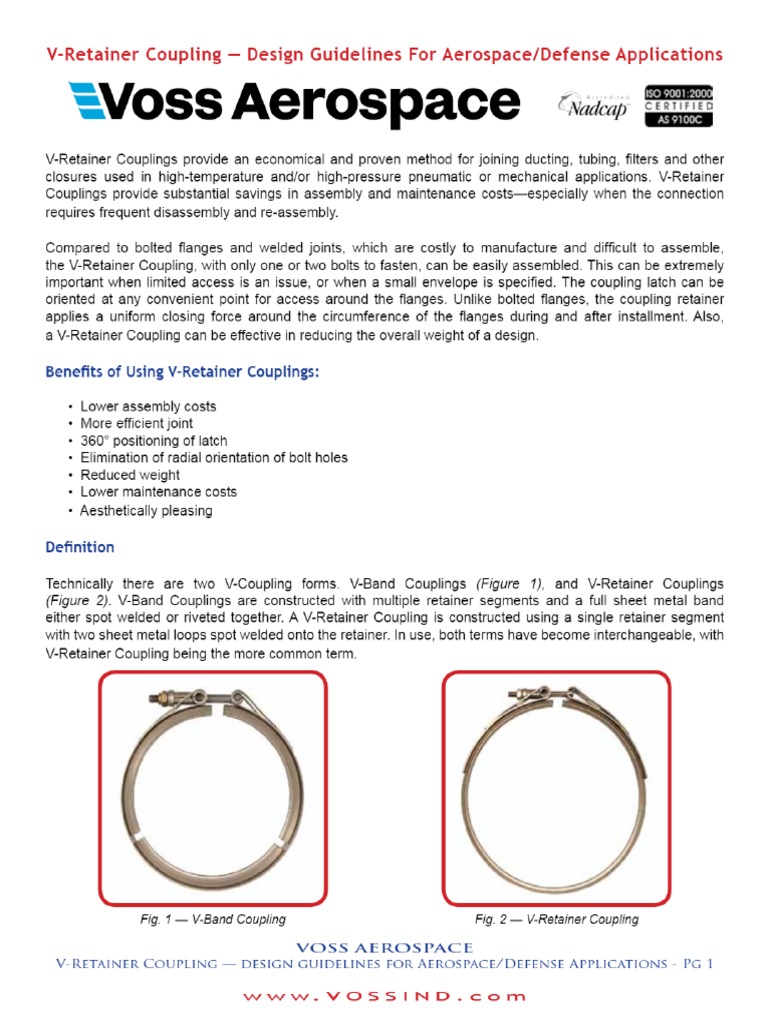 V-Retainer Coupling Design Guidelines For Aerospace - Defense ...