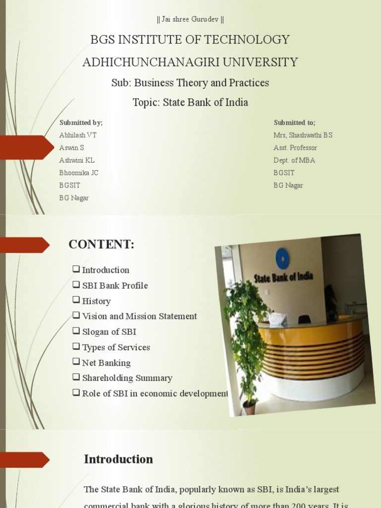 SBI Bank Profile: History, Services, Net Banking of India's Largest ...