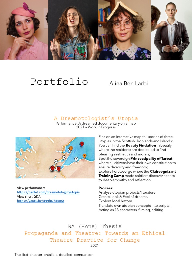 Portfolio Alina Ben Larbi | PDF | Senses | Utopia