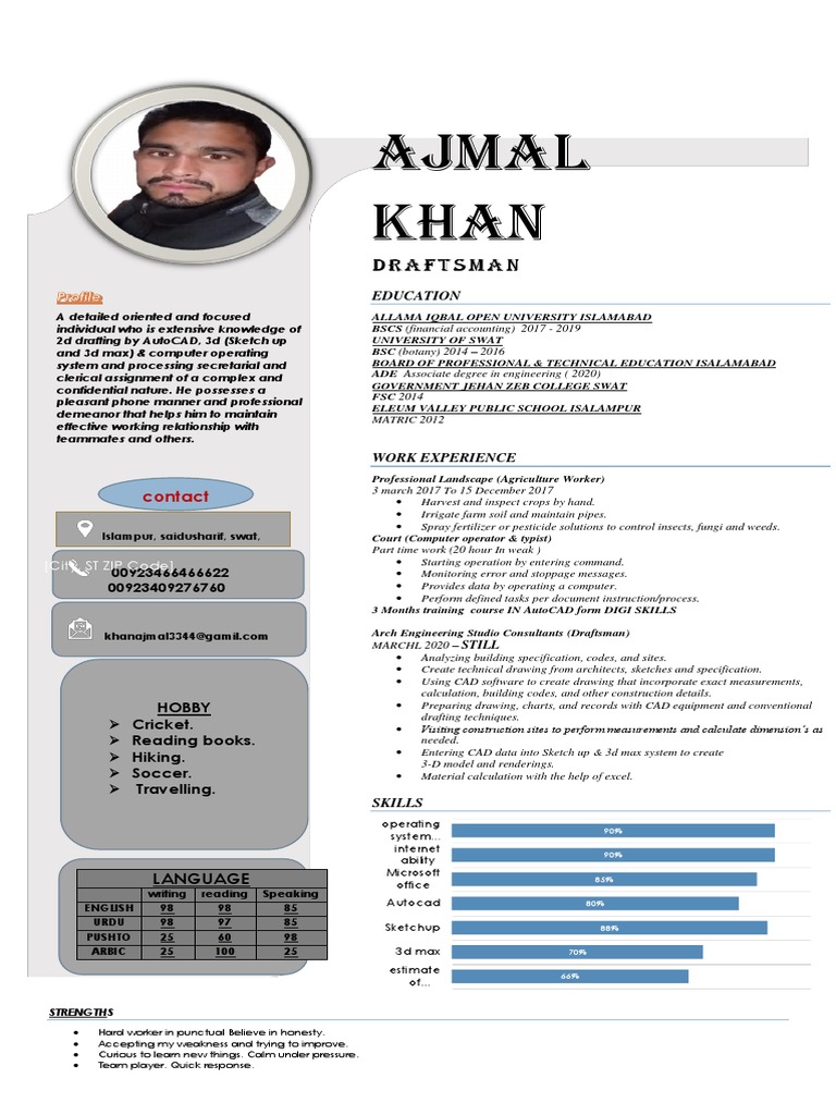 Ajmal CV - pdf123 | PDF | 3 D Computer Graphics | Computer Aided Design