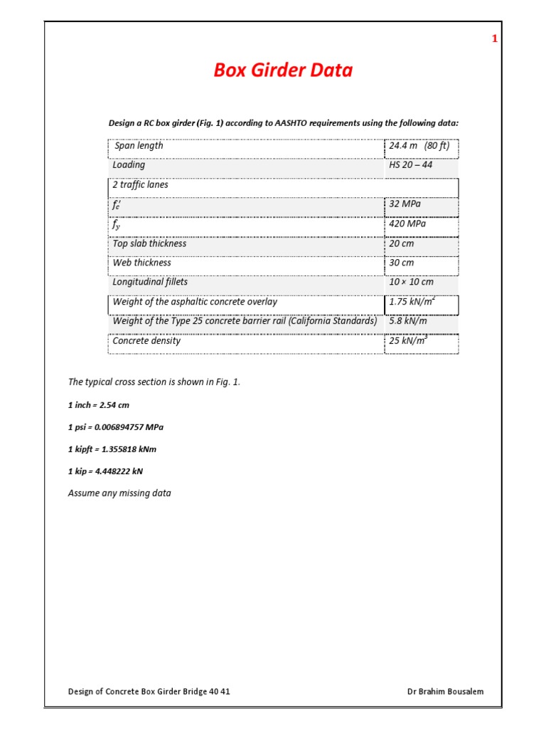 Box Girder Design | Download Free PDF | Civil Engineering | Structural ...